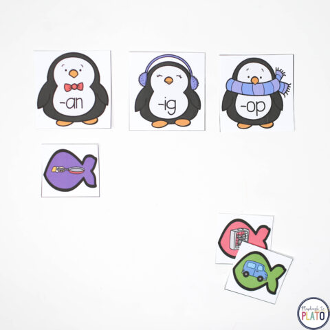 Penguin Word Family Sort - Playdough To Plato