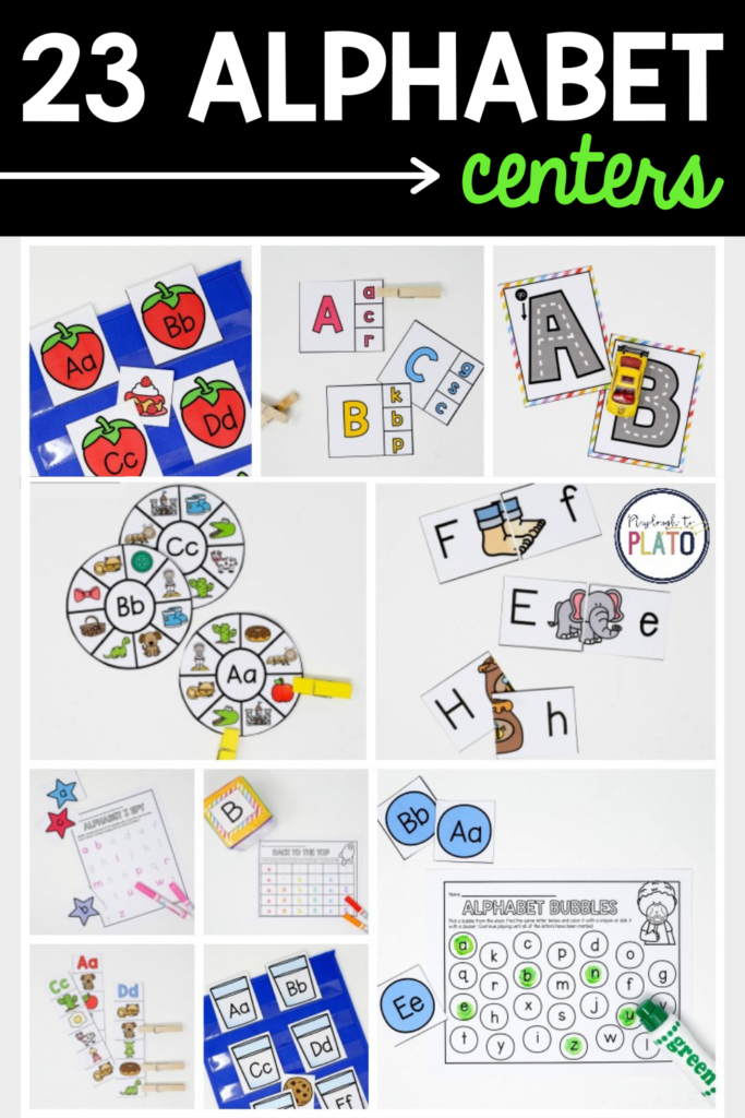 23 Alphabet Centers - Playdough To Plato