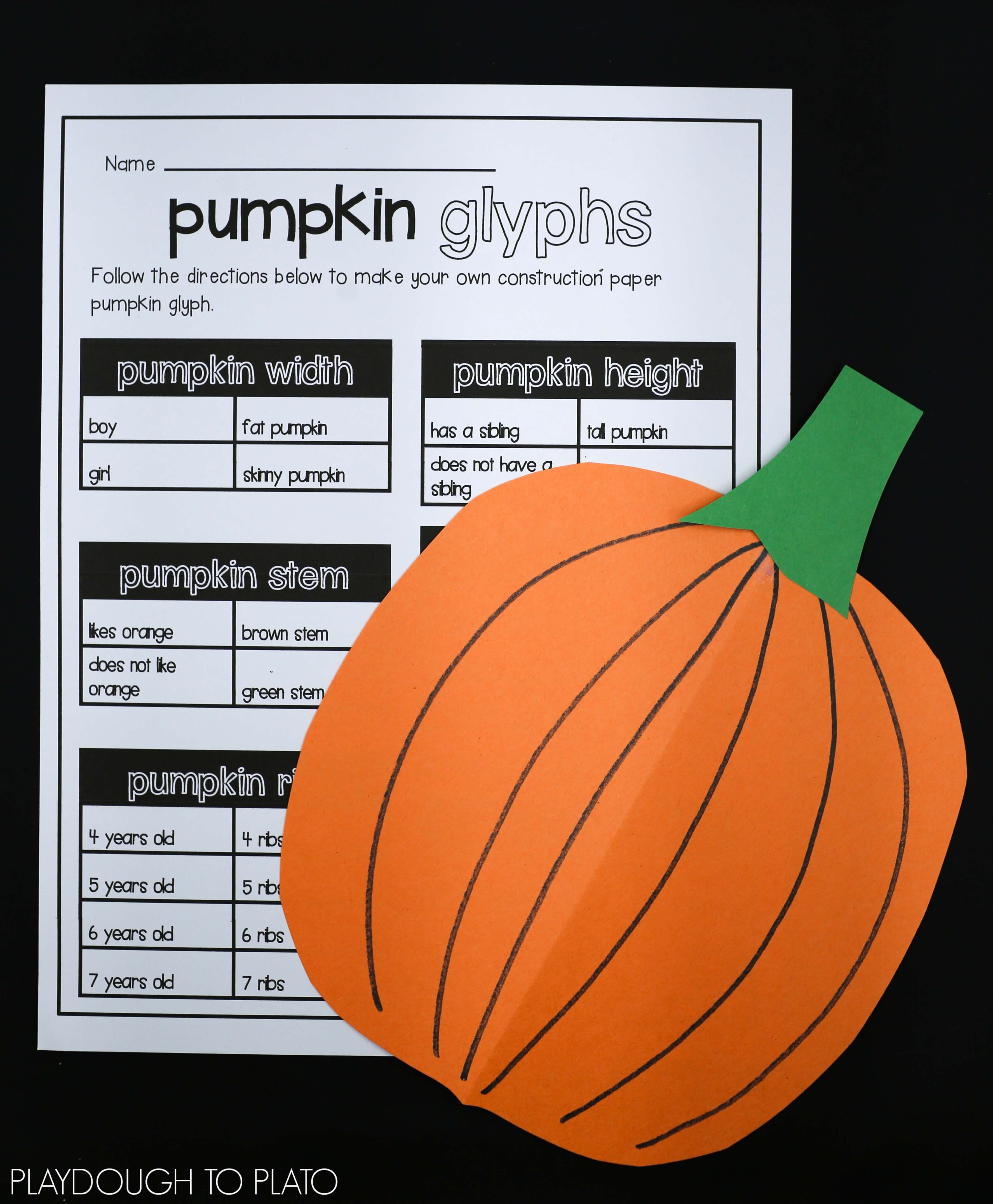 First Grade Pumpkin Activities Playdough To Plato