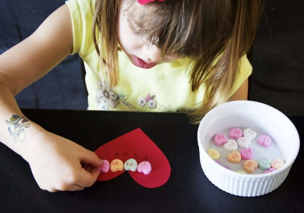 Candy Heart Sight Words Activity - Playdough To Plato