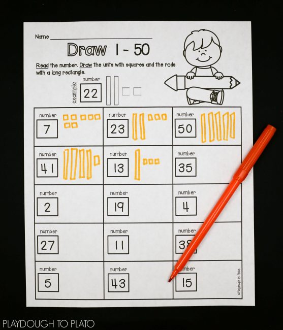 NO PREP Place Value Activity Pack - Playdough To Plato