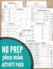 NO PREP Place Value Activity Pack - Playdough To Plato