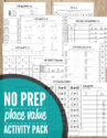 NO PREP Place Value Activity Pack - Playdough To Plato