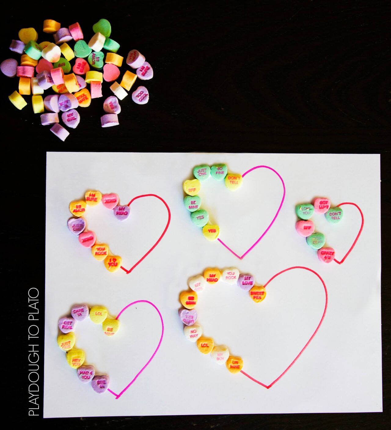 Conversation Heart Patterns - Playdough To Plato