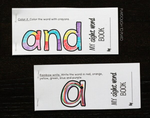 40 NO PREP Sight Word Activity Books - Set #1 - Playdough To Plato