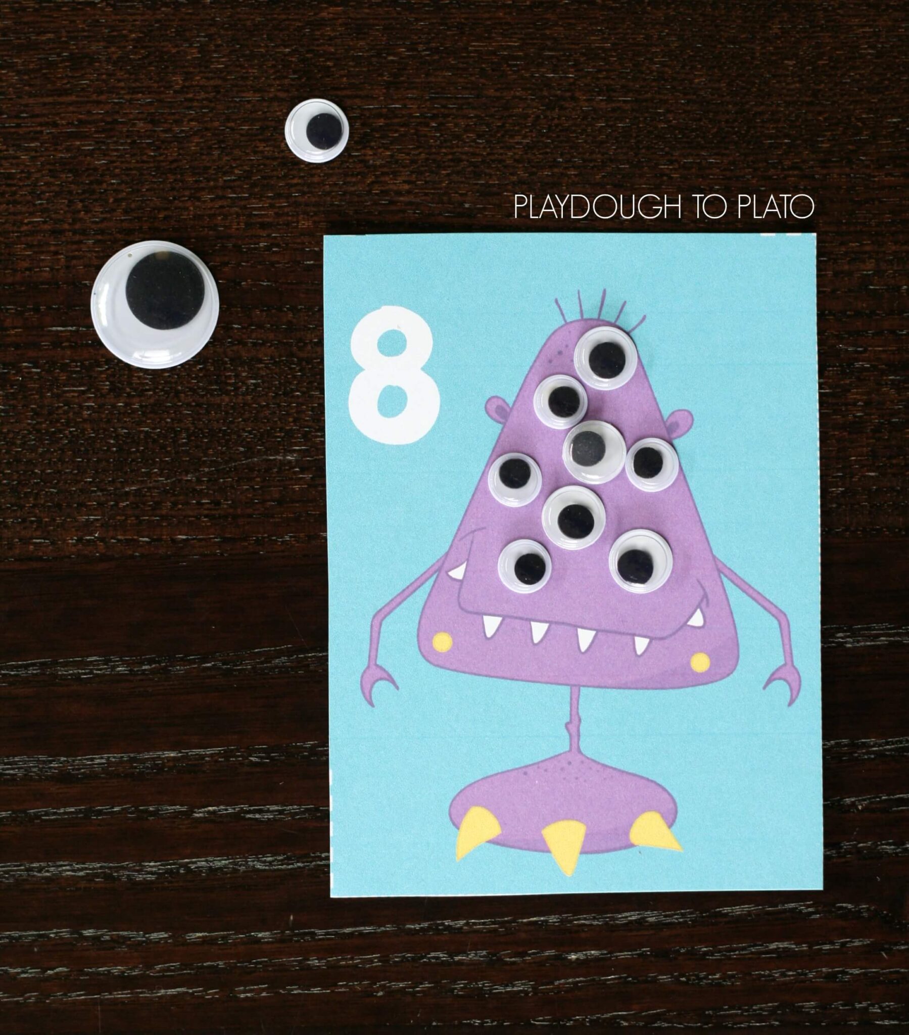 Monster Counting Cards - Playdough To Plato
