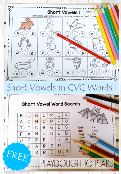 Free CVC Games - Playdough To Plato