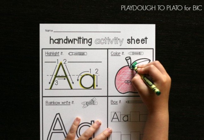 Handwriting Sheets - Playdough To Plato