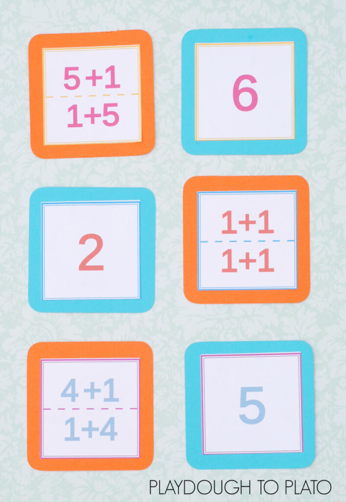 Math Fact Memory Game - Playdough To Plato