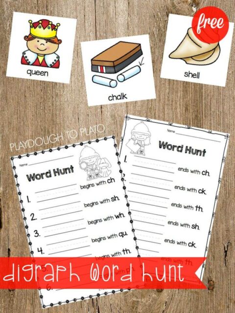 Digraph Sort and Find Activities - Playdough To Plato