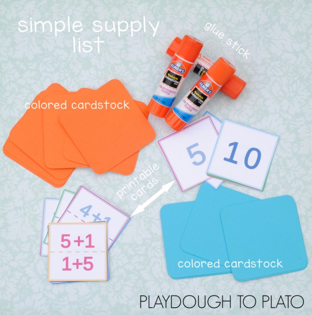 Math Fact Memory Game - Playdough To Plato
