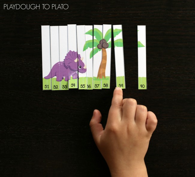Dinosaur Number Puzzles - Playdough To Plato