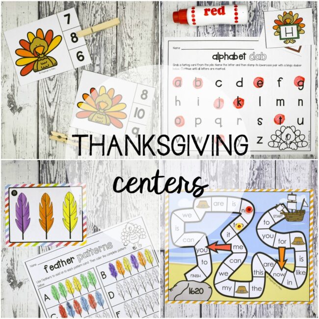 Thanksgiving Centers - Playdough To Plato