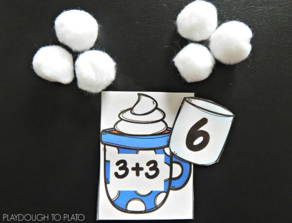 Hot Cocoa Addition Game - Playdough To Plato