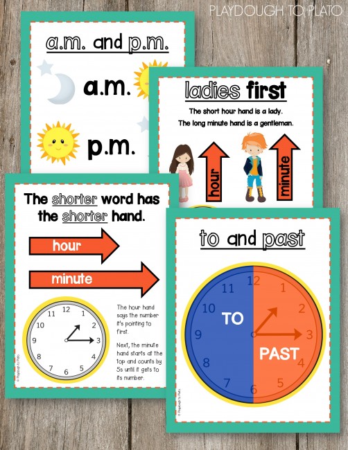 Telling Time Activity Pack - Playdough To Plato
