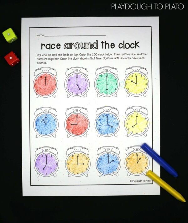 Telling Time Activity Pack - Playdough To Plato