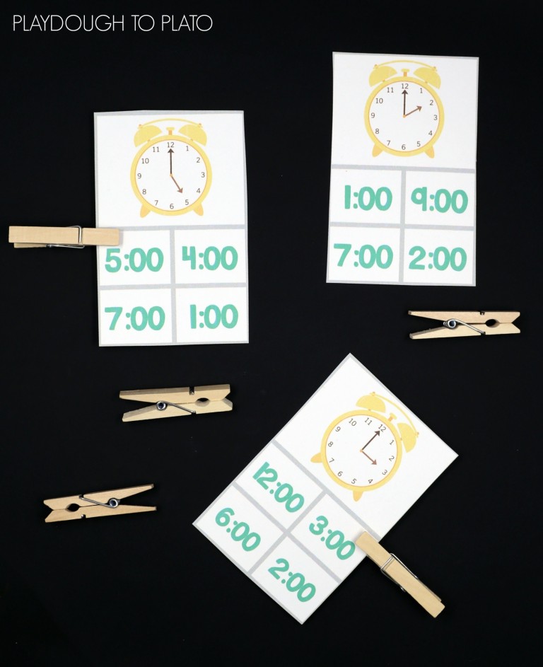 Telling Time Activity Pack - Playdough To Plato