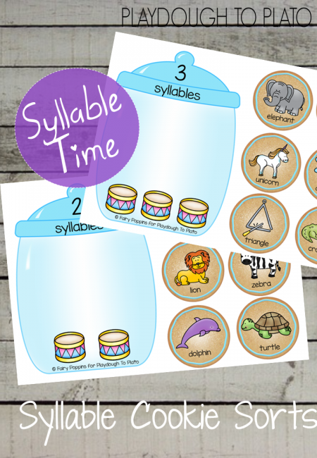 Syllable Cookie Jar Sort - Playdough To Plato
