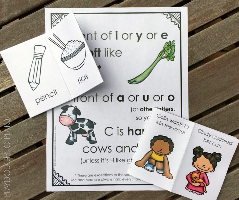 Hard and Soft C Little Reader Books - Playdough To Plato