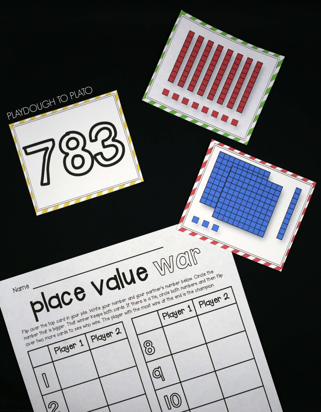 Place Value War - Playdough To Plato