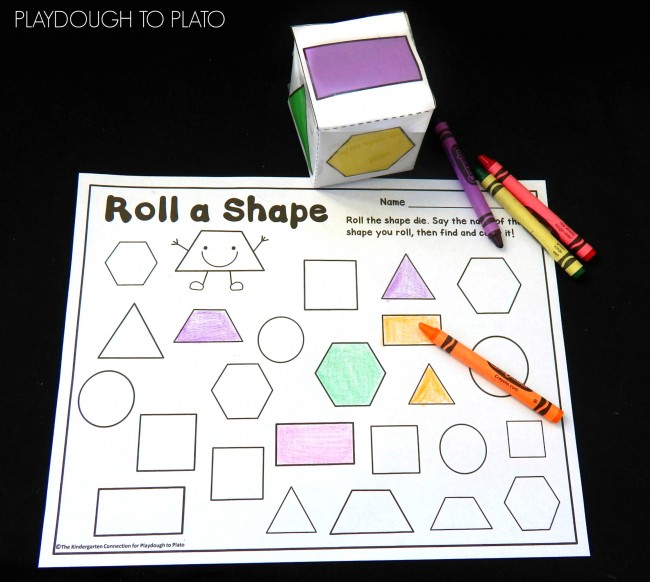 Roll and Color Shapes - Playdough To Plato