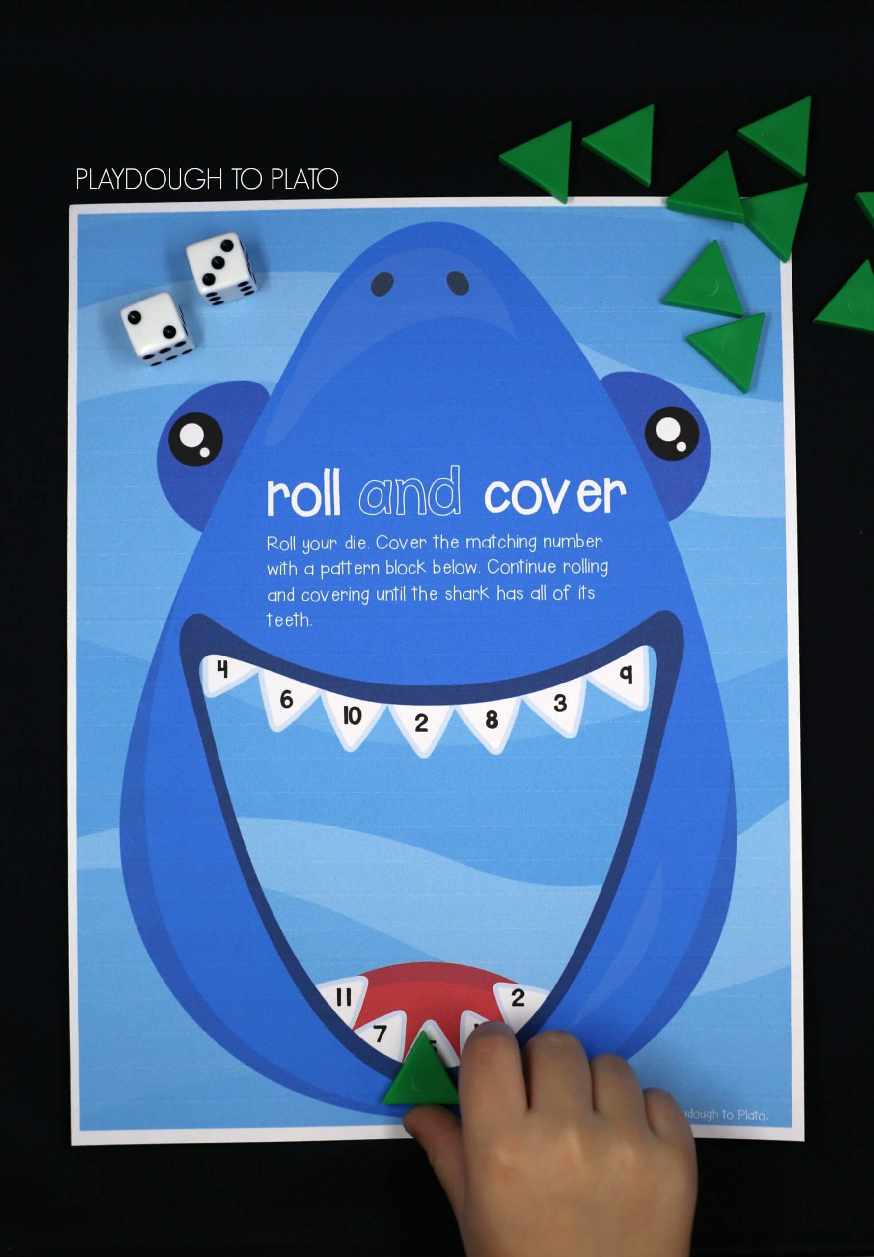 Shark Roll and Cover - Playdough To Plato