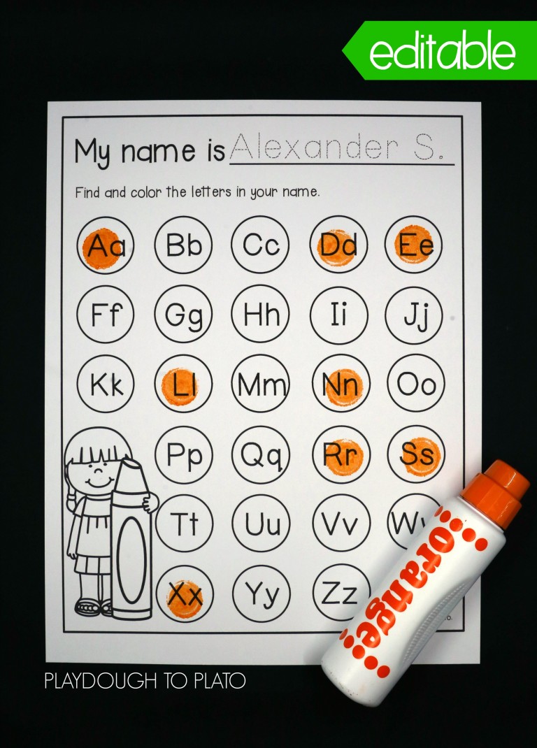 EDITABLE Name Games - Playdough To Plato