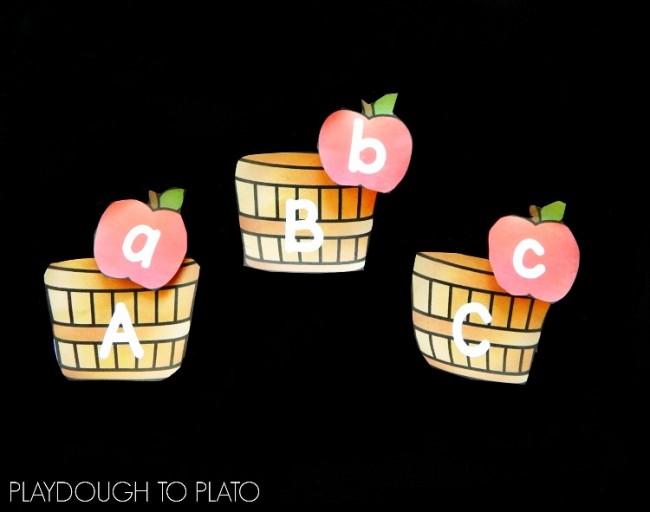 Apple Alphabet Match - Playdough To Plato