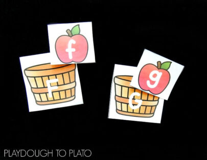 Apple Alphabet Match - Playdough To Plato