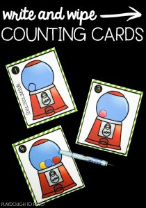Write and Wipe Counting Cards - Playdough To Plato