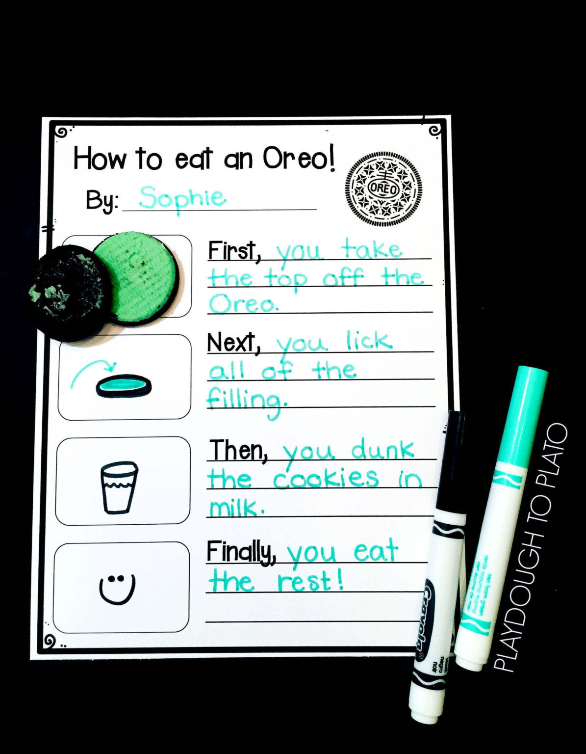 How to Eat an Oreo Writing Activity - Playdough To Plato