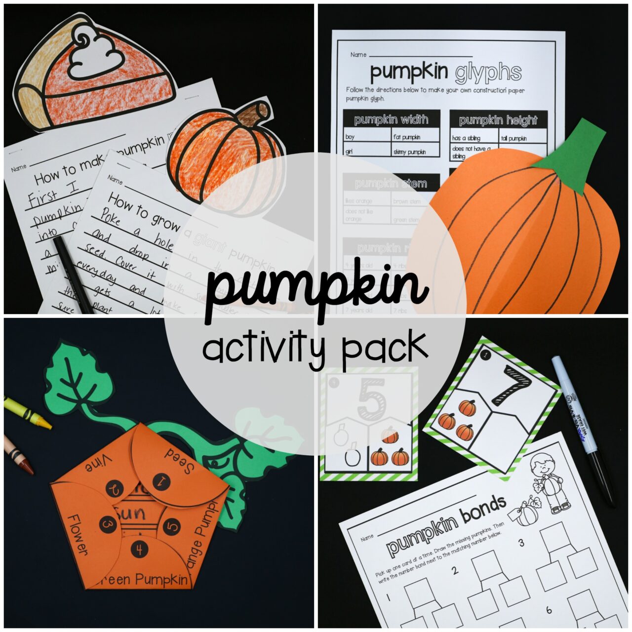 Pumpkin Activity Pack- First Grade - Playdough To Plato