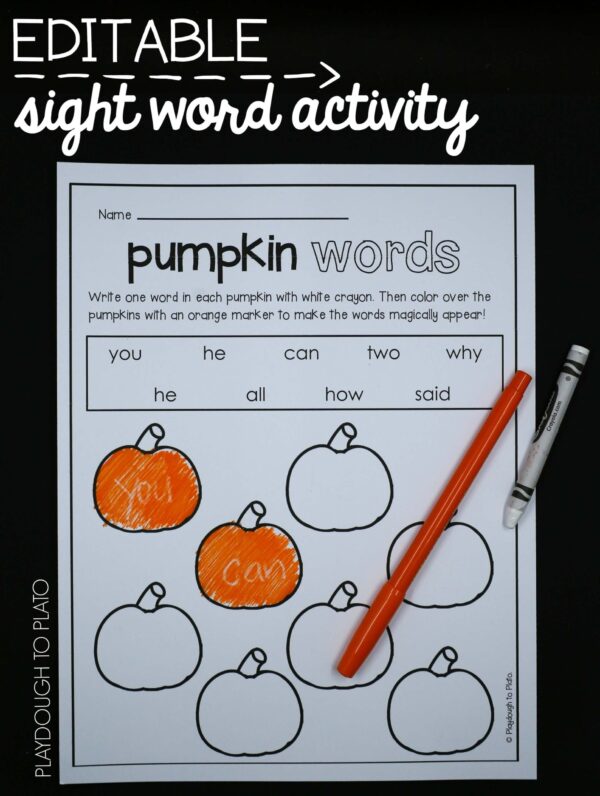 Pumpkin Activity Packet - Playdough To Plato