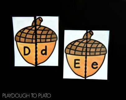 Acorn Alphabet Match - Playdough To Plato