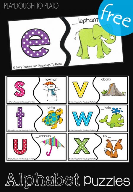 Alphabet Puzzles - Playdough To Plato