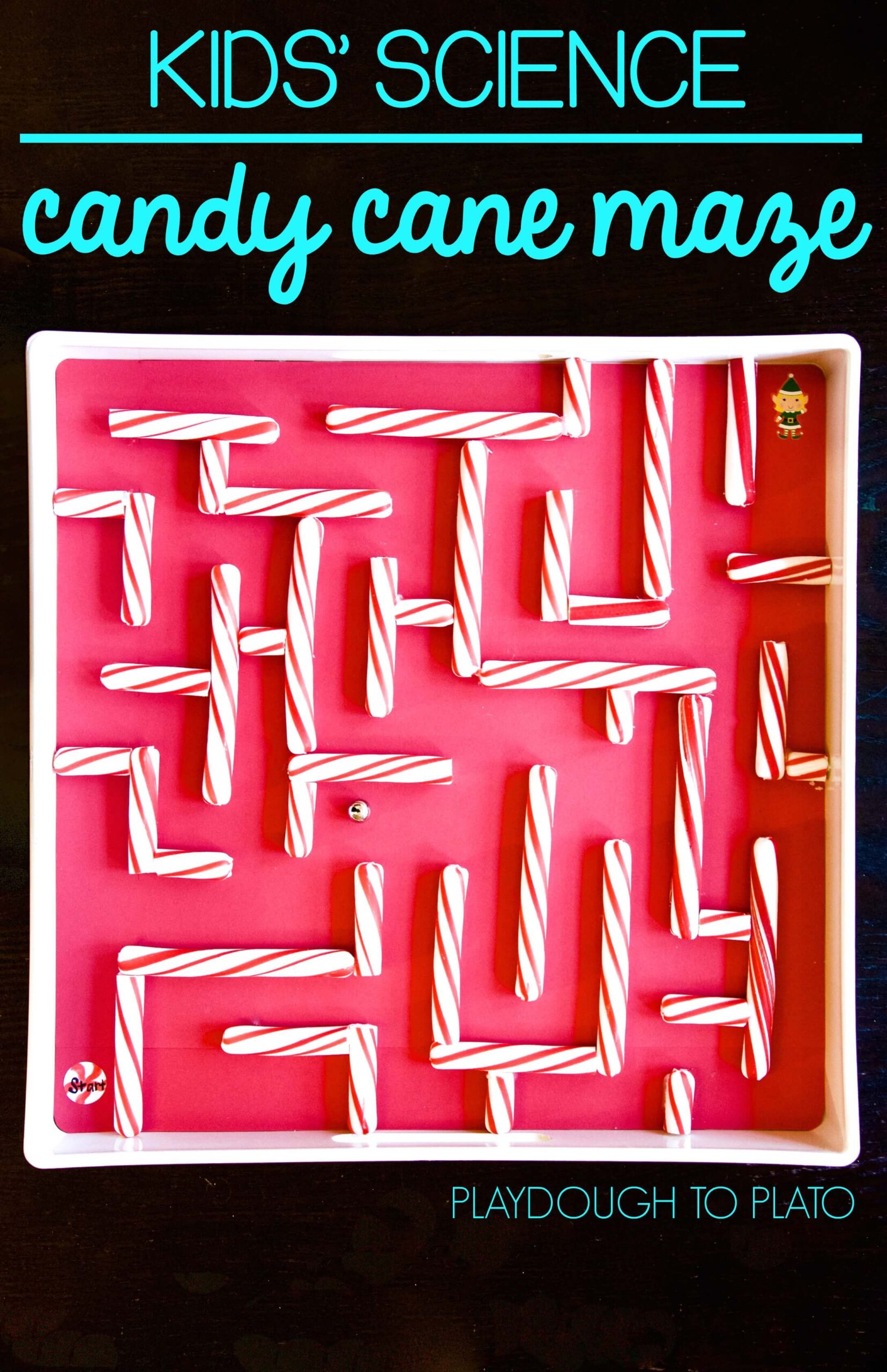 Candy Cane Marble Maze - Playdough To Plato