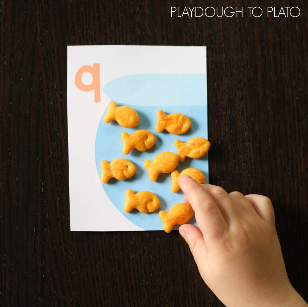 Goldfish Counting Cards - Playdough To Plato