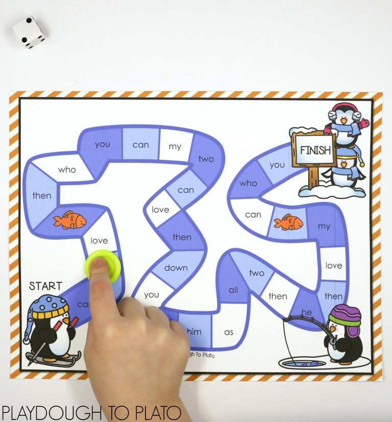 Penguin Sight Word Game - Playdough To Plato