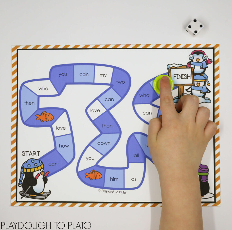 Penguin Sight Word Game - Playdough To Plato