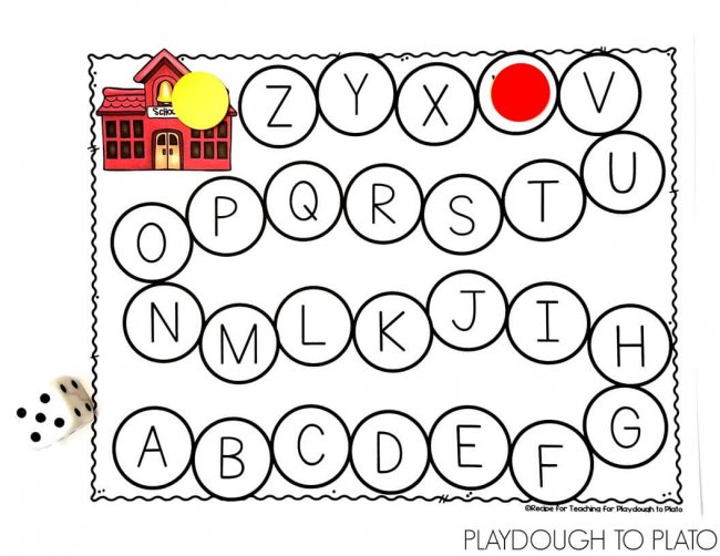 Race to School ABC Game - Playdough To Plato