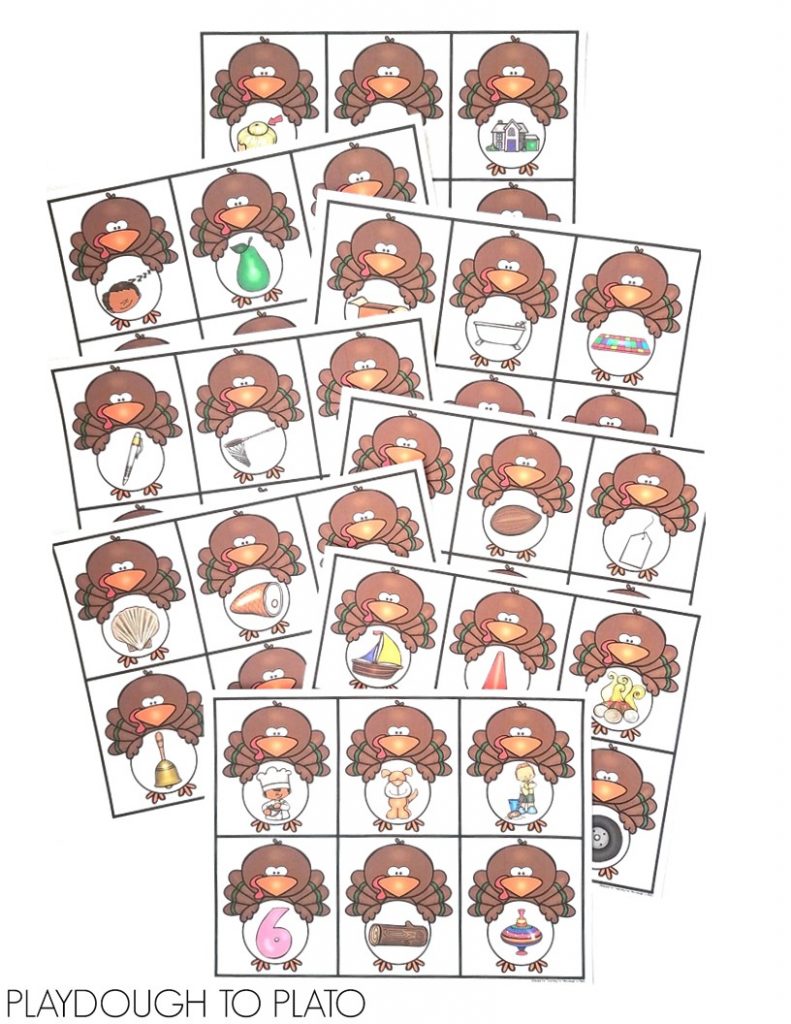 Rhyming Turkey Center - Playdough To Plato