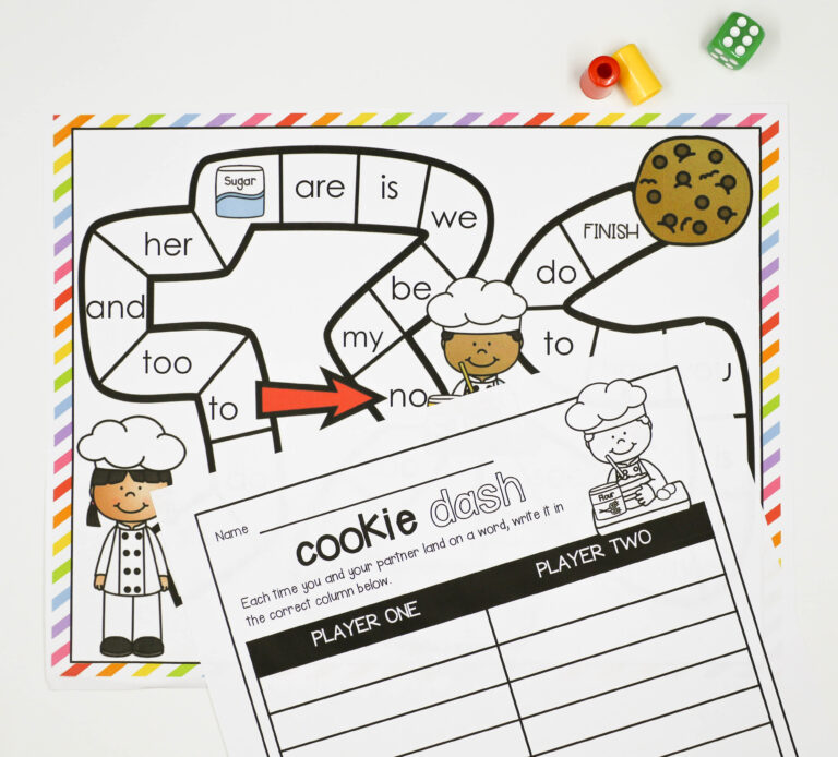 Cookie Word Work Game - Playdough To Plato