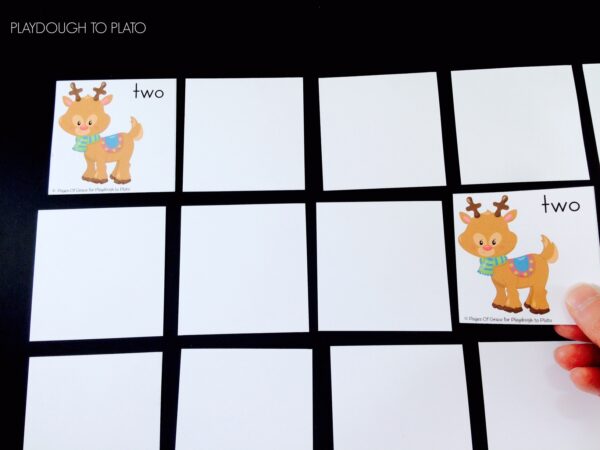 Reindeer Sight Words Matching Game - Playdough To Plato