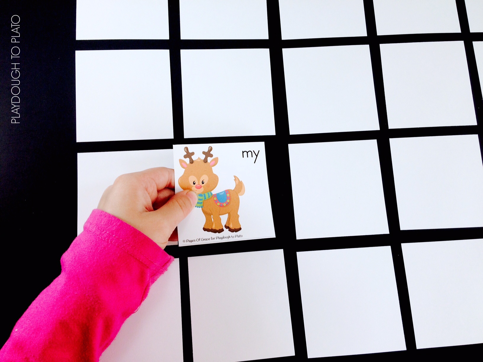 Reindeer Sight Words Matching Game - Playdough To Plato