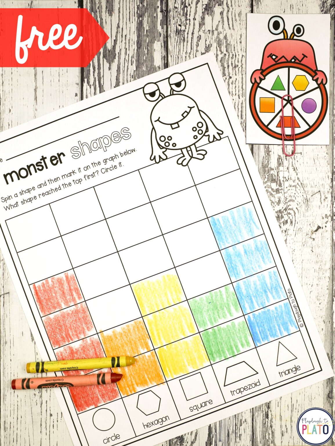 Monster Shape Graphs Game - Playdough To Plato