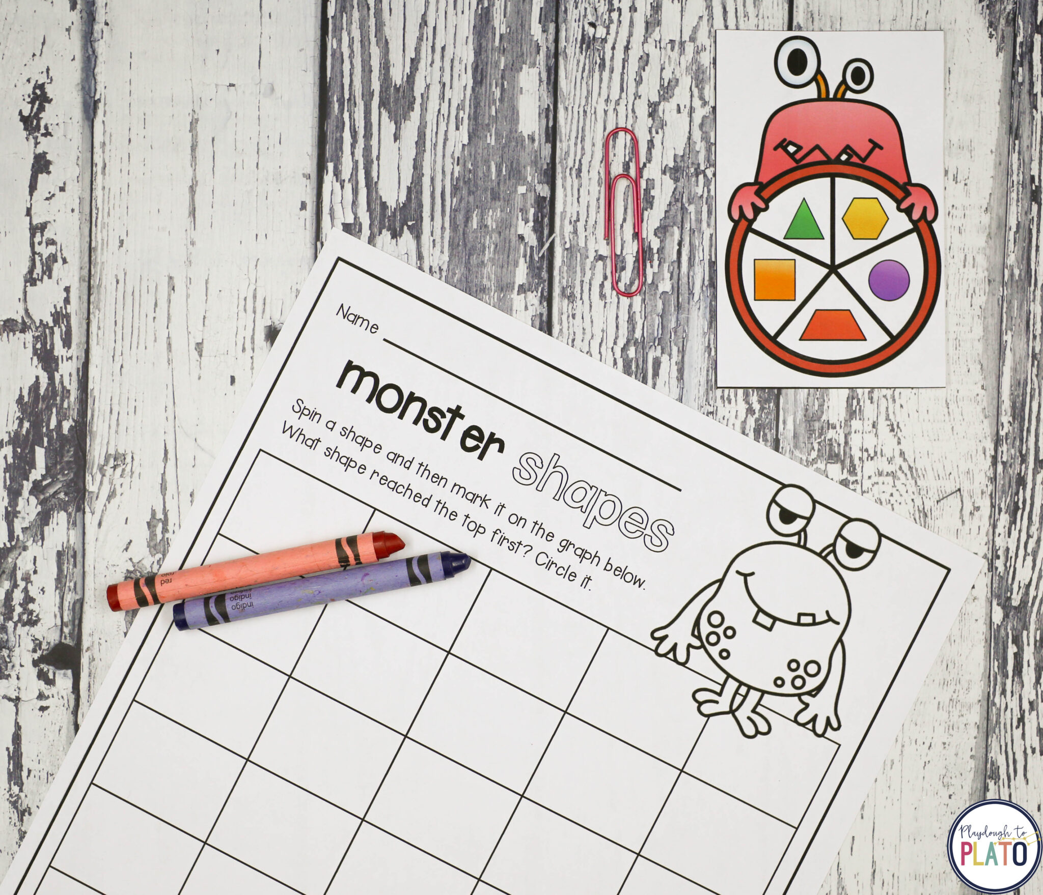 Monster Shape Graphs Game - Playdough To Plato