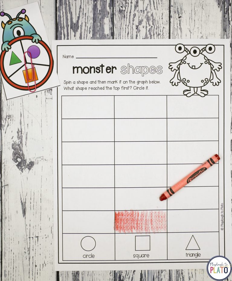 Monster Shape Graphs Game - Playdough To Plato