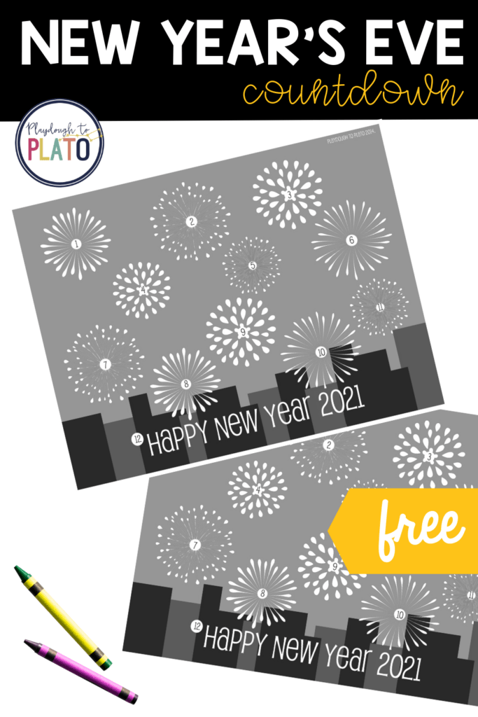 New Years Eve Countdown Coloring Sheet - Easy Teaching For Kids