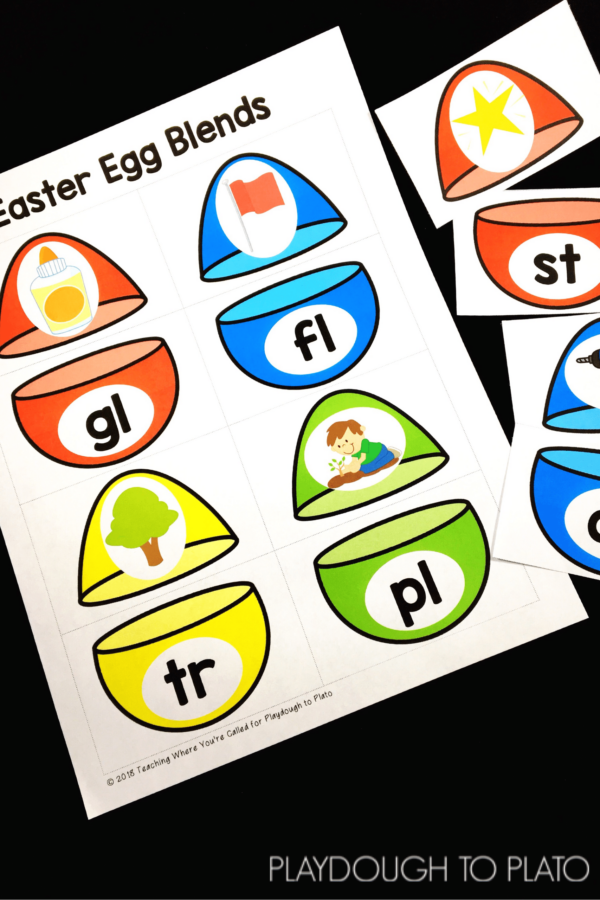 Easter Egg Consonant Blends - Playdough To Plato