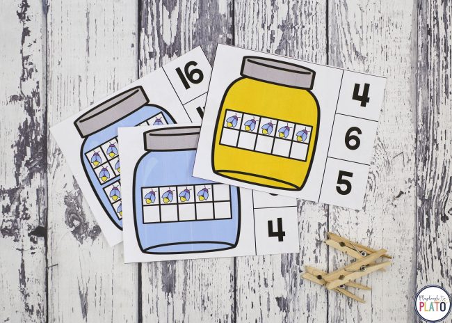 Bug Counting Clip Cards - Playdough To Plato